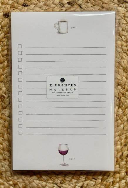 Start and Finish Notepad – The Front Porch Suttons Bay